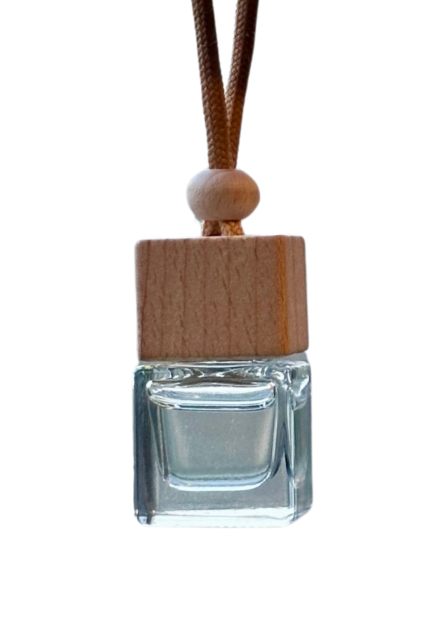 Square Car Air Freshener Glass Diffuser Wooden Lid Travel Boho – Grand ...